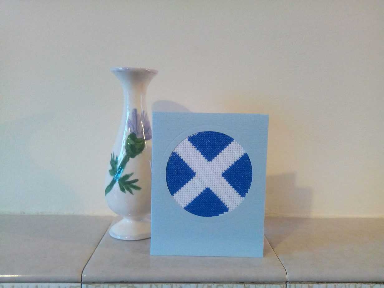Saltire Greetings card - Scottish Island Gifts