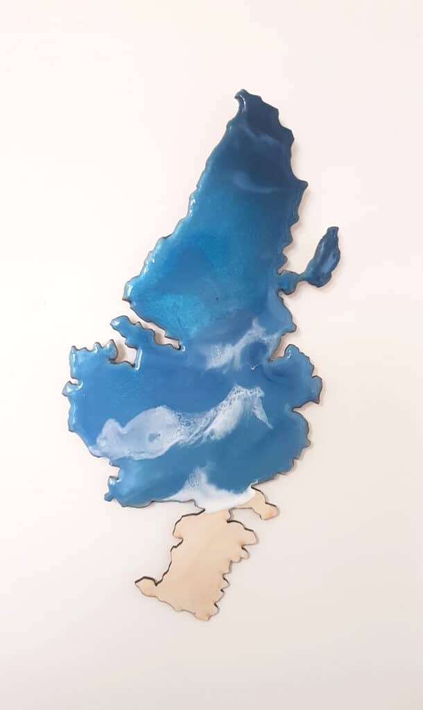 Beautiful Resin Artwork Isle of Lewis and Harris Map - Scottish Island ...