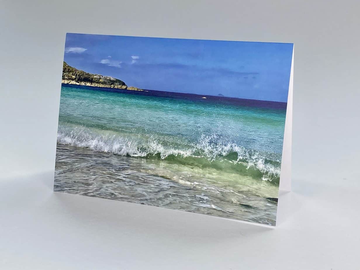 Hebridean sea, Iona. Card with envelope - Scottish Island Gifts