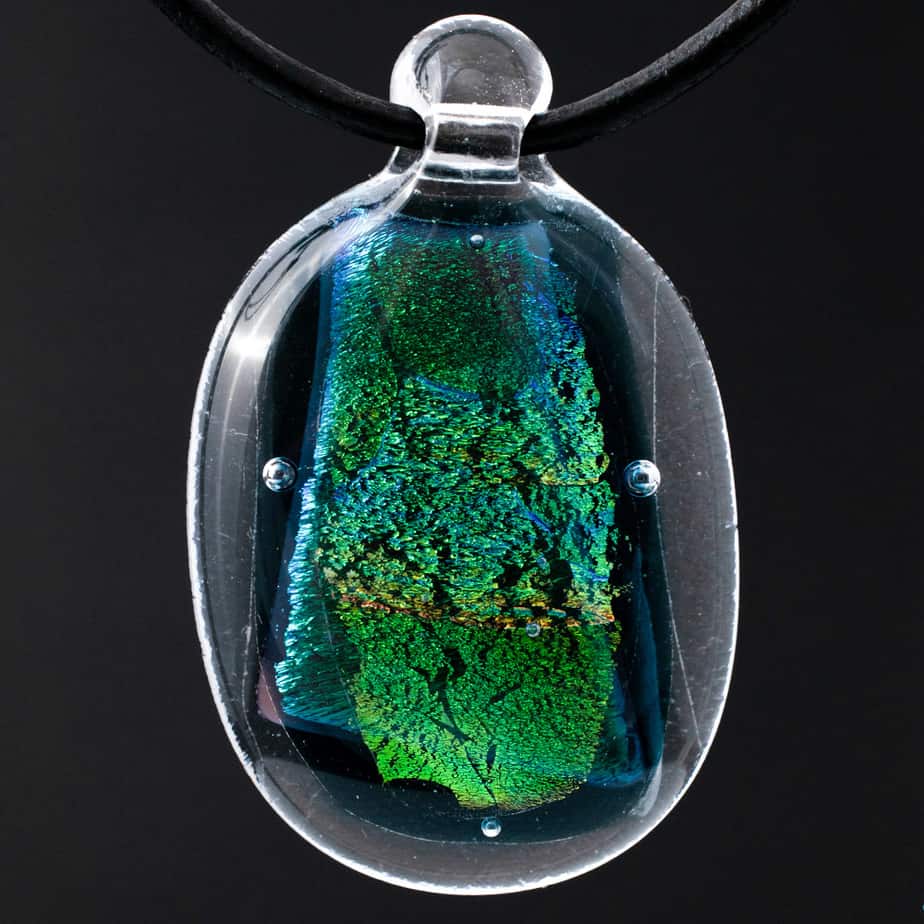 Dichroic fused glass pendant - Scottish Island Gifts