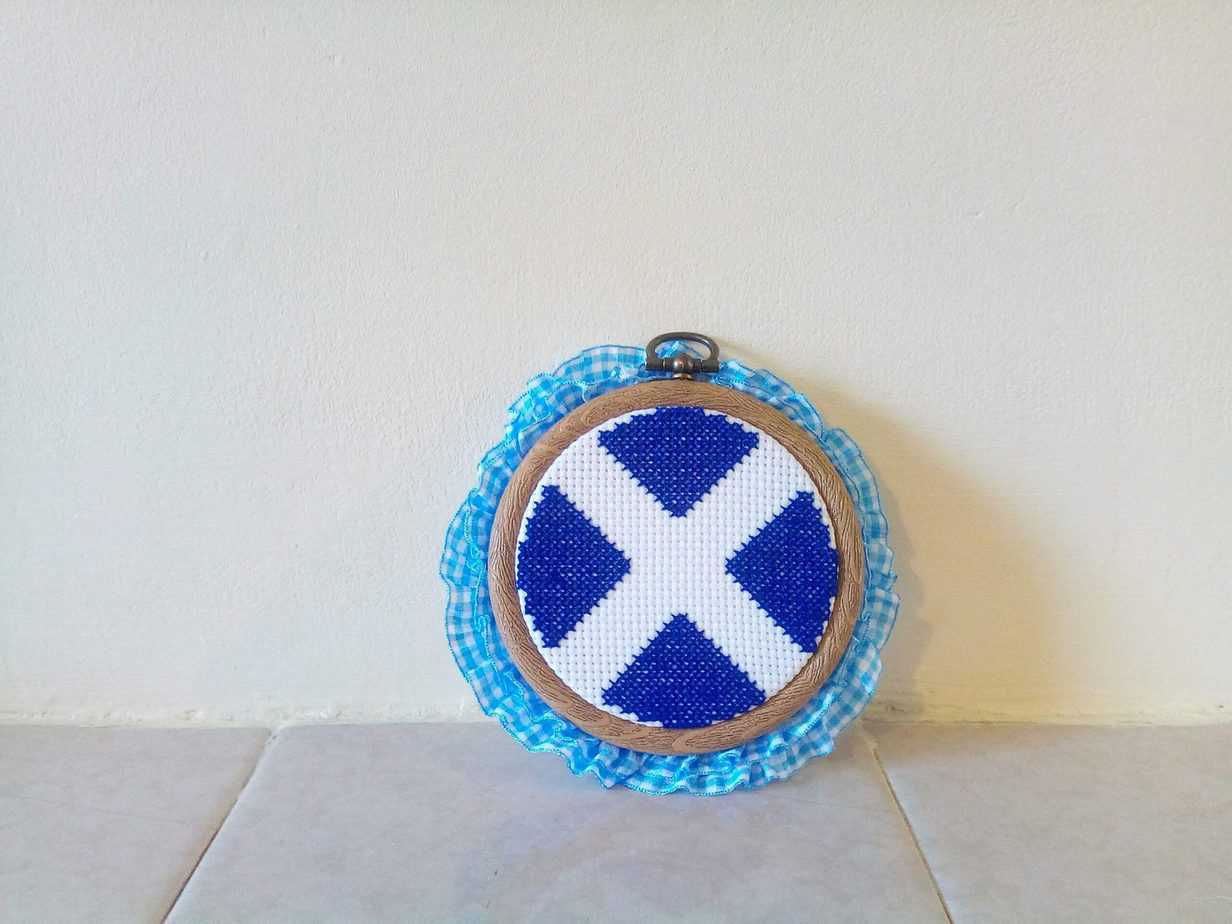 Saltire mini wall art hanging - Scottish Island Gifts