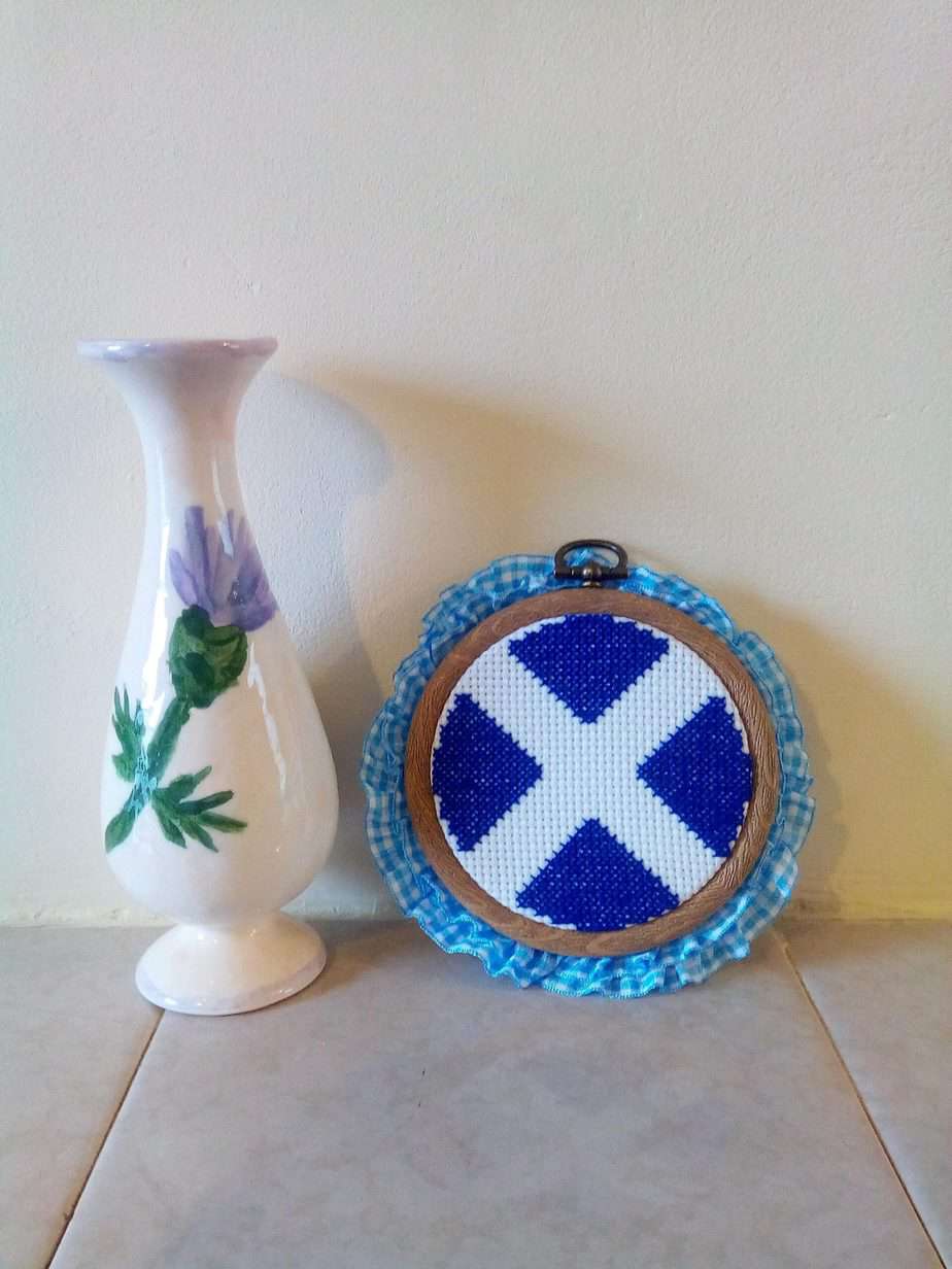 Saltire mini wall art hanging - Scottish Island Gifts