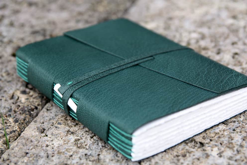Dark Green Leather Journal - Scottish Island Gifts