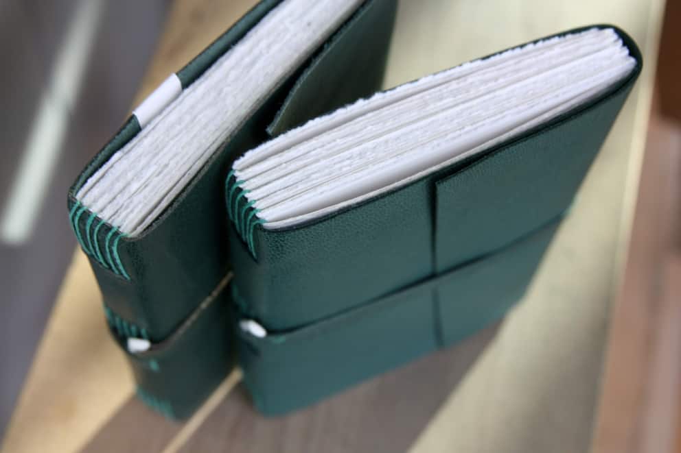 Dark Green Leather Journal - Scottish Island Gifts