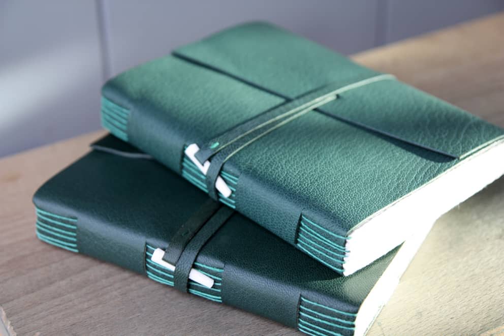 Dark Green Leather Journal - Scottish Island Gifts