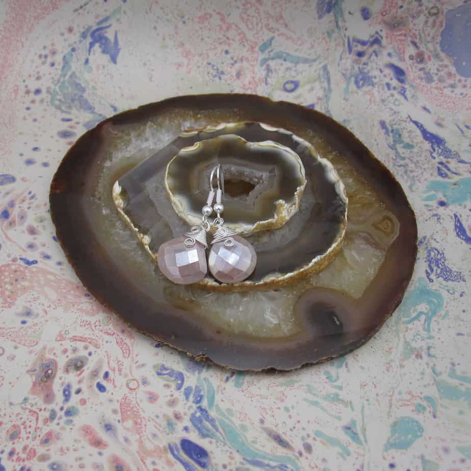 Moonstone, Silver Plated, Earrings - Scottish Island Gifts