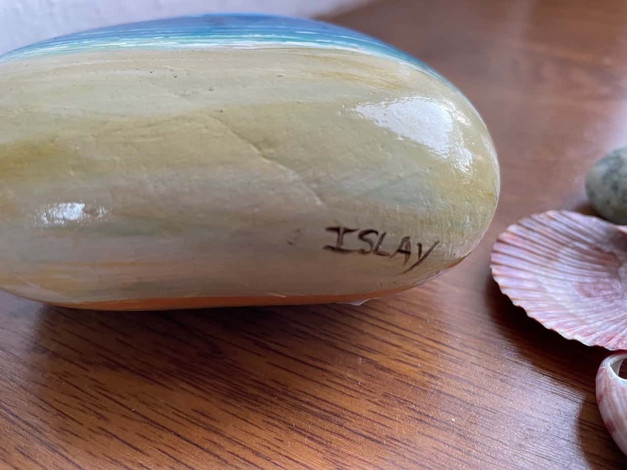 Painted Stone - Islay beach scene - Scottish Island Gifts