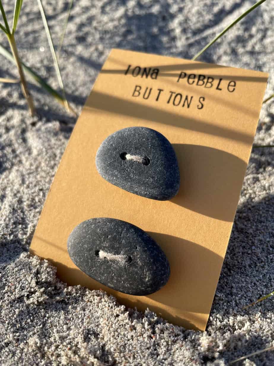 Iona Beach Pebble Buttons - Scottish Island Gifts