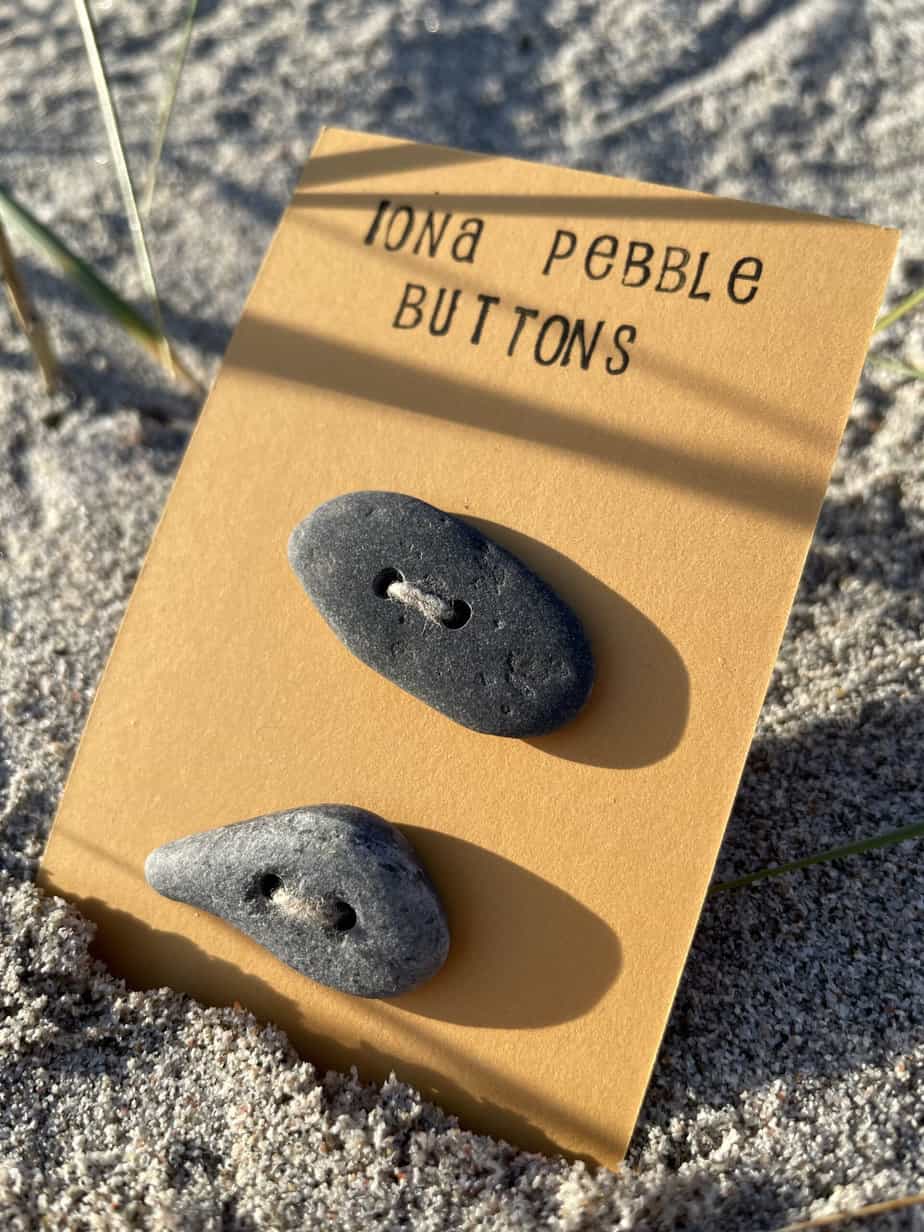 Iona Beach Pebble Buttons - Scottish Island Gifts