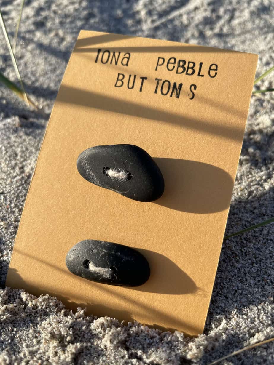 Iona Beach Pebble Buttons - Scottish Island Gifts