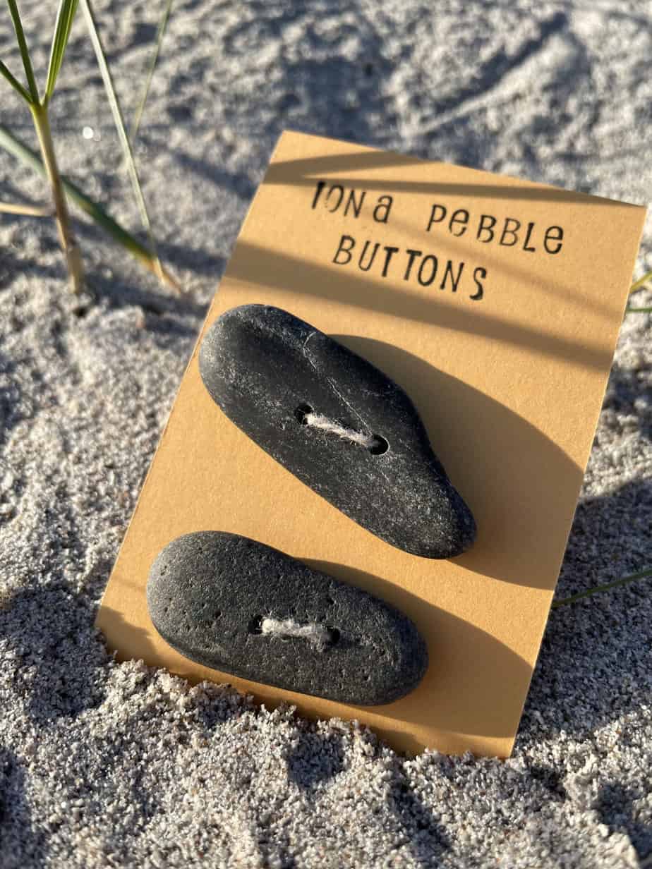 Iona Beach Pebble Buttons - Scottish Island Gifts