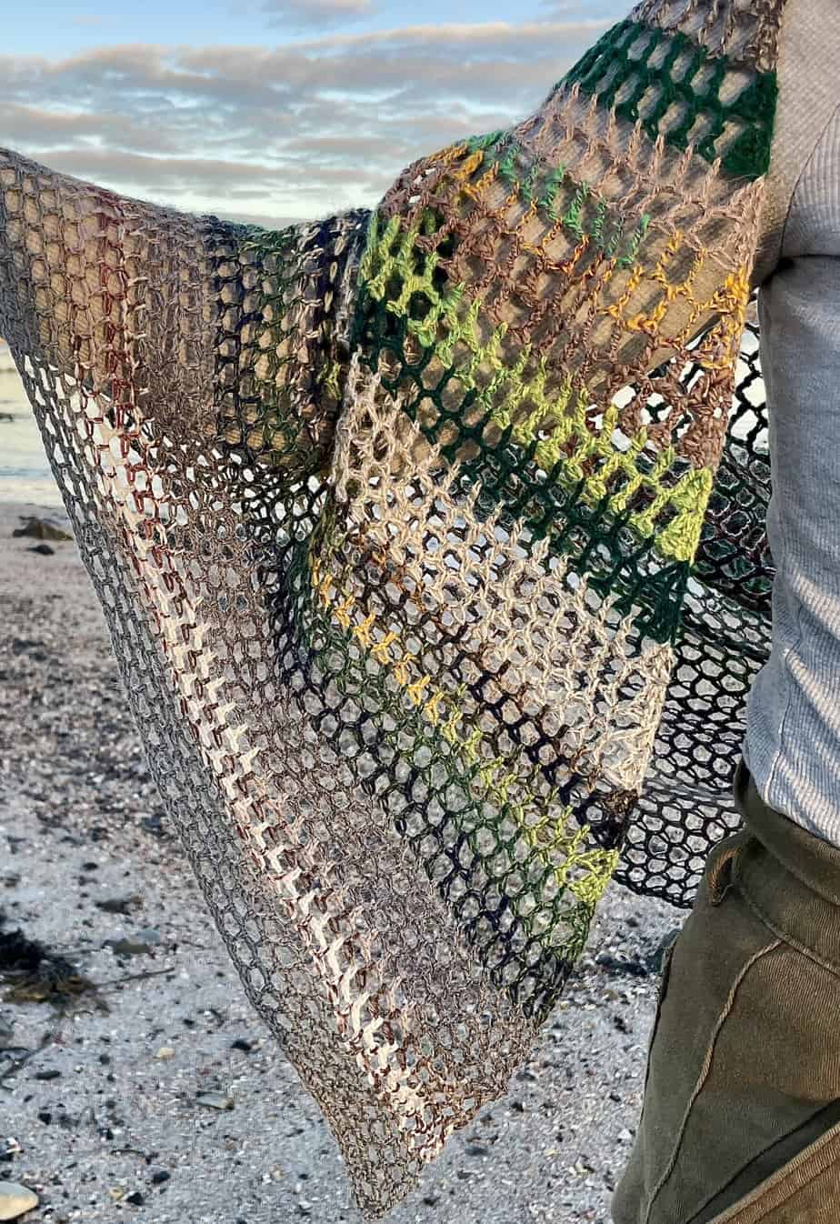 Lichen Crochet Shawl - Scottish Island Gifts