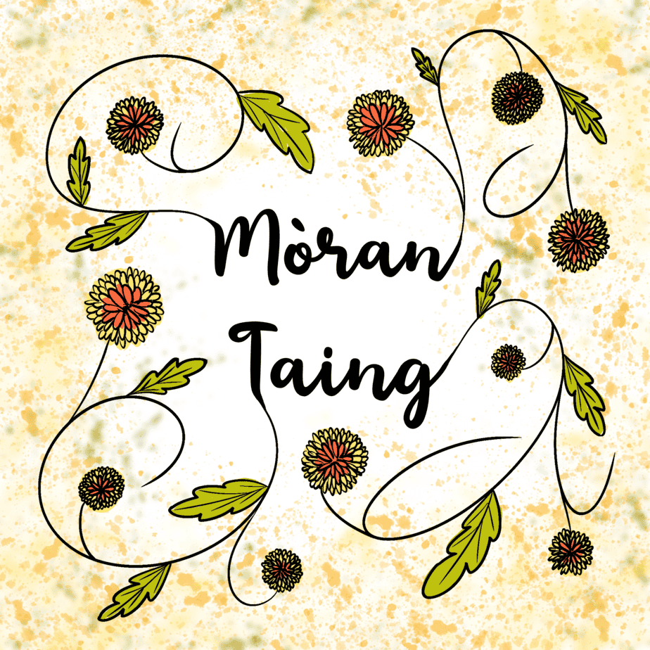 Gaelic Thank You Greeting Card - Mòran Taing - Chrysanthemums ...