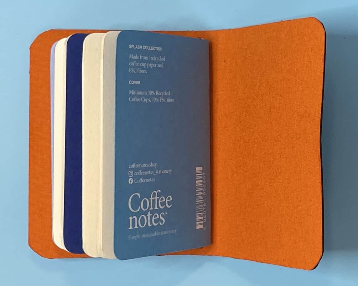 A7 Cork covered notebook / journal with inserts, black cork cover ...